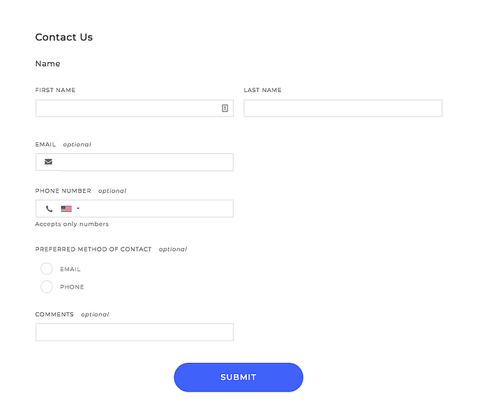 Formatting Form For Your Live Page – CloverSites
